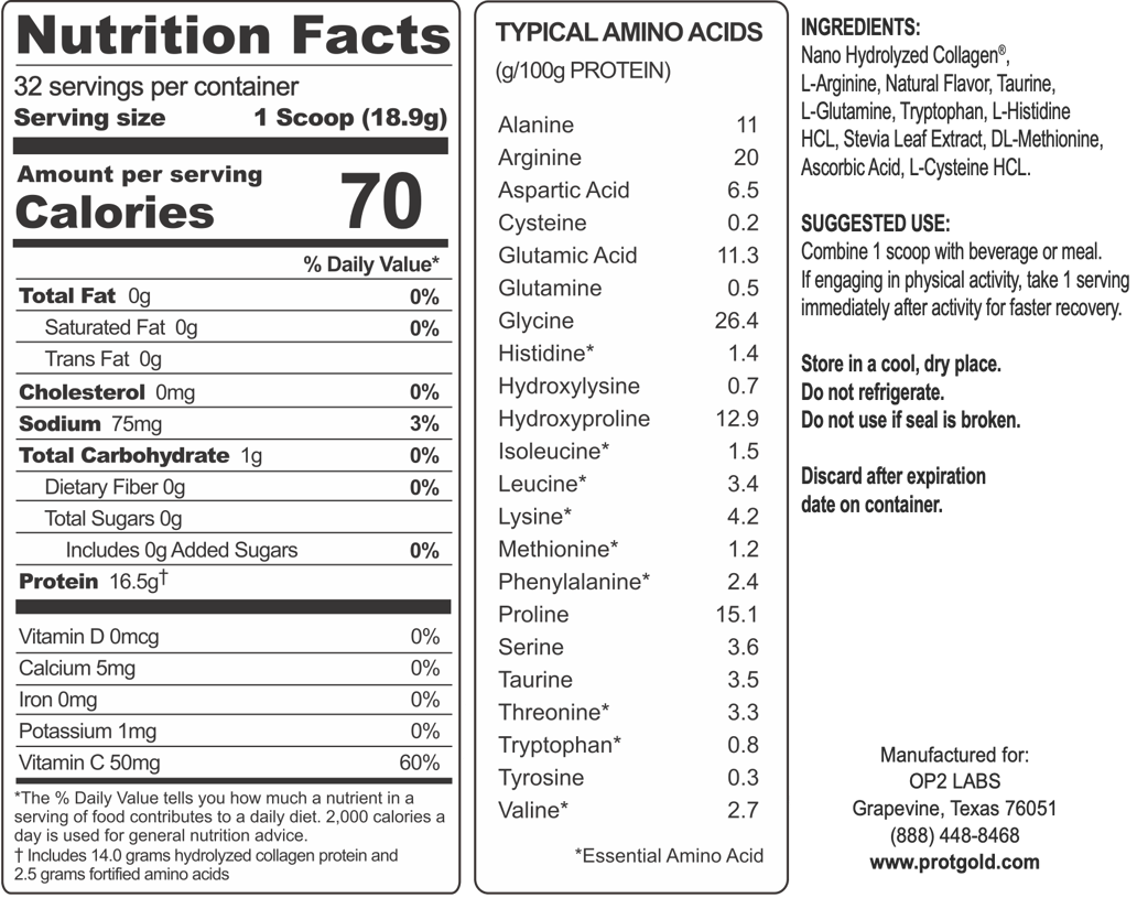 What are the ingredients of ProT GOLD?
